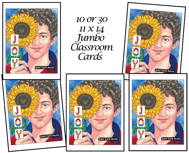 Saint Carlo Acutis Jumbo Classroom Cards - LLCC037